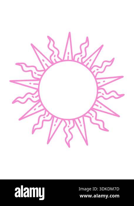 vibrating motion animation of tattoo sun Stock Video Footage - Alamy