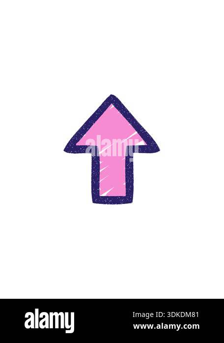 radioactive glowing animation of Pointing Arrow Chalk cartoon Stock ...