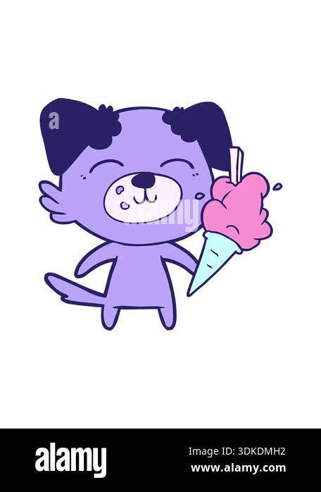 shine light effect animation of a cartoon dog Stock Video Footage - Alamy