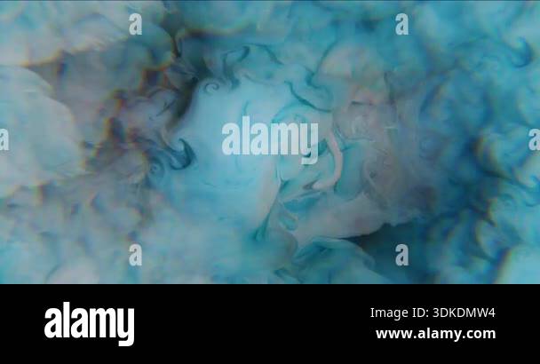 Blur paint flow. Fume blue water. Defocused color lens flare cloud ...