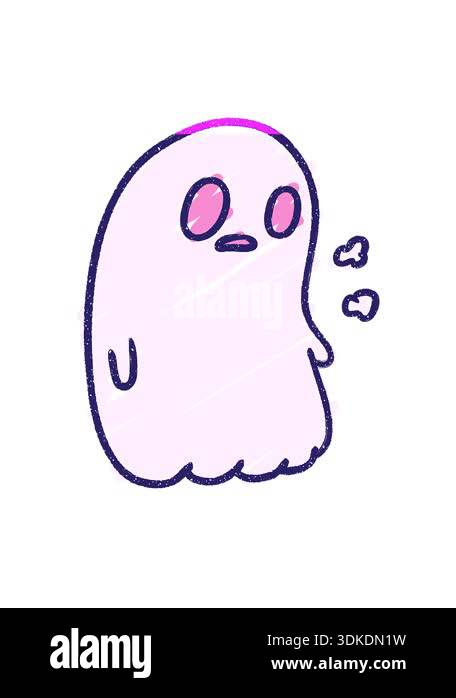 power up animation of Ghost Chalk Drawing Stock Video Footage - Alamy