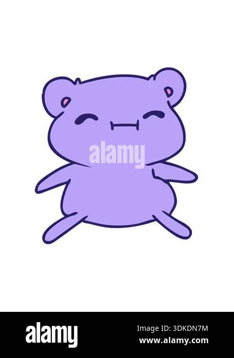 vibrating motion animation of cartoon illustration kawaii cute teddy ...