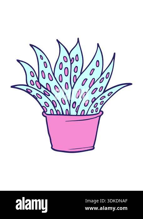 pixelize effect animation of house plant Stock Video Footage - Alamy