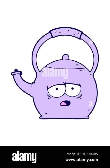 neon light effect animation of kettle cartoon Stock Video Footage - Alamy