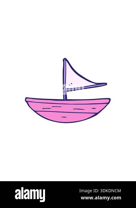 vibrating motion animation of cartoon boat Stock Video Footage - Alamy