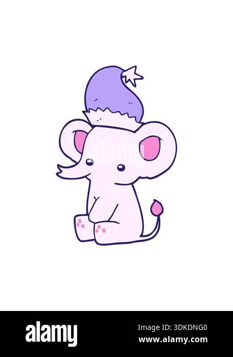 pressure popping animation of cute christmas elephant Stock Video ...