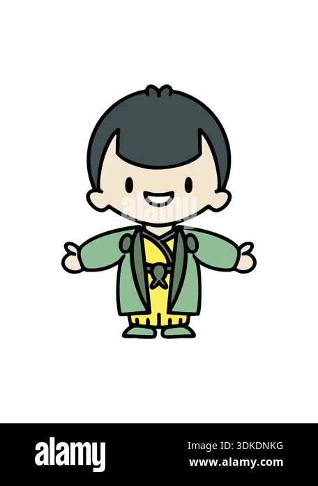 pixelize effect animation of japanese man in wedding clothes with open ...