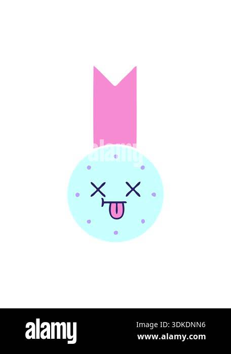 bob and pause animation of retro cartoon of a gold medal Stock Video ...