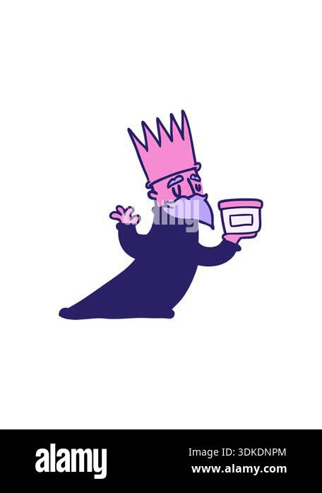 starburst effect animation of one of three wise men cartoon design ...