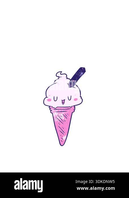 stretching up animation of ice cream image Stock Video Footage - Alamy