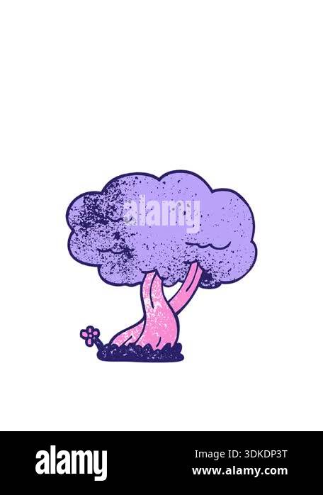 rise and float animation of tree cartoon Stock Video Footage - Alamy