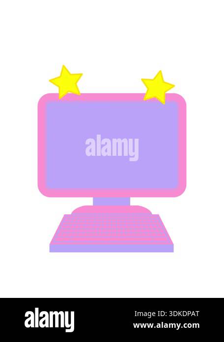 spinning stars animation of computer cartoon Stock Video Footage - Alamy