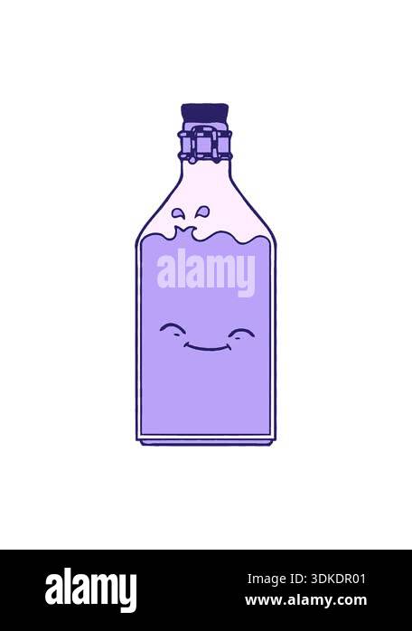 shaking motion animation of old water bottle cartoon Stock Video ...