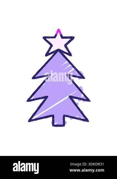 power up animation of Christmas Tree Chalk image Stock Video Footage ...
