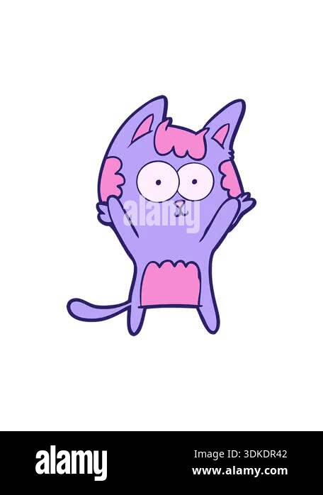 spinning motion animation of happy funny cartoon cat Stock Video ...
