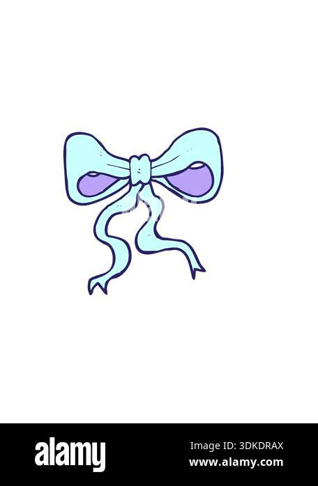 horizontally vibrating animation of cartoon bow Stock Video Footage - Alamy