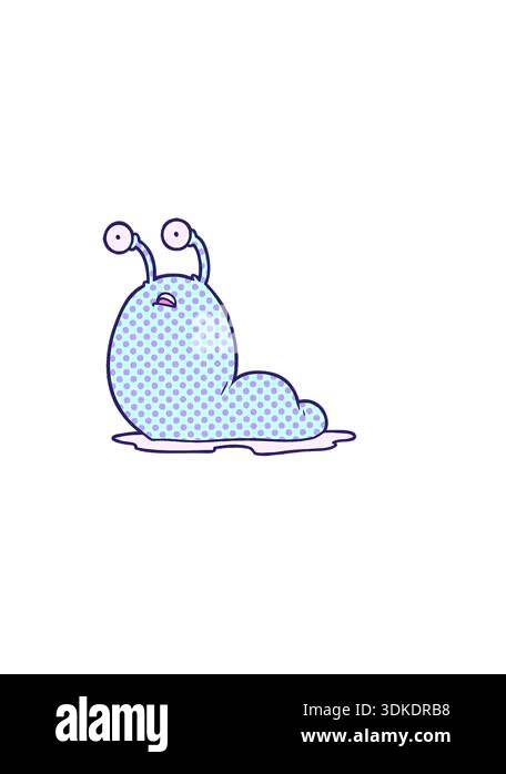 horizontally vibrating animation of cartoon slug Stock Video Footage ...