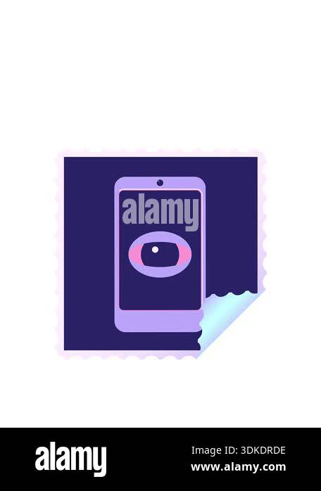 jumping motion animation of cell phone watching you graphic square ...