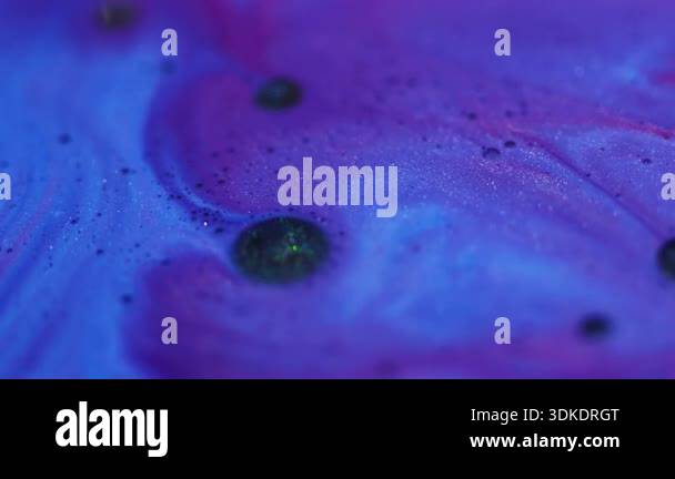 Paint background. Color water. Defocused blue pink sparkling acrylic ...