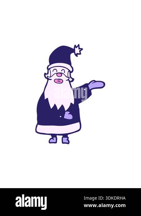 vibrating motion animation of cartoon santa Stock Video Footage - Alamy