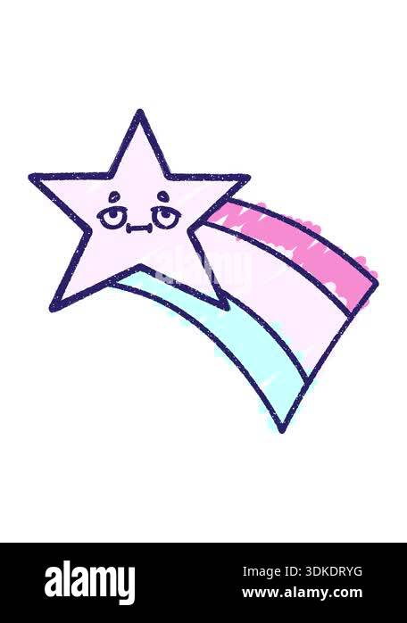 shaking motion animation of Shooting Star Drawing Stock Video Footage ...