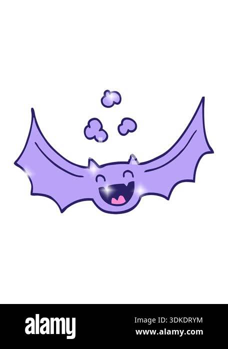 glitter effect animation of cartoon bat drawing Stock Video Footage - Alamy