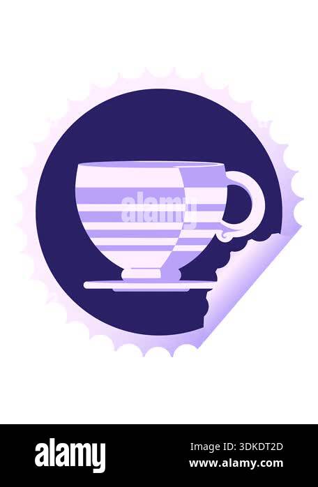shaking motion animation of coffee cup graphic vector illustration ...