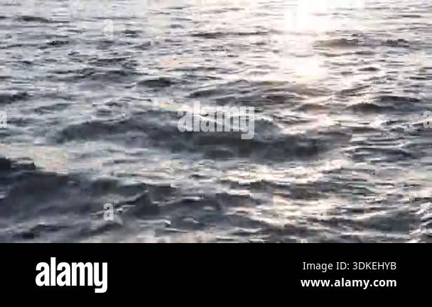 Beautiful wavy sea outdoors on sunny day Stock Video Footage - Alamy