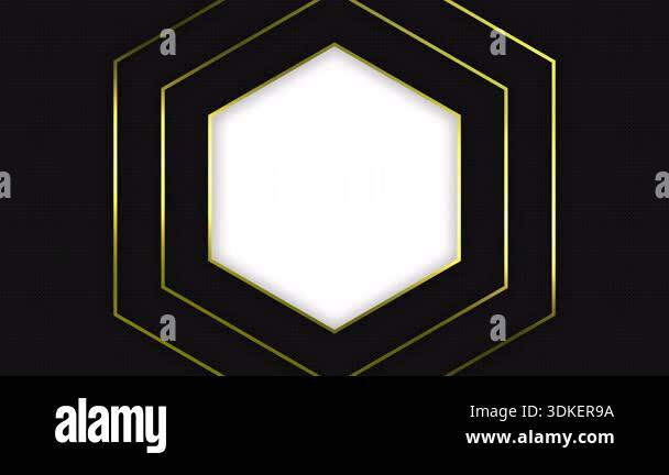 Clean gold frame hexagonal abstract background modern elegant design ...