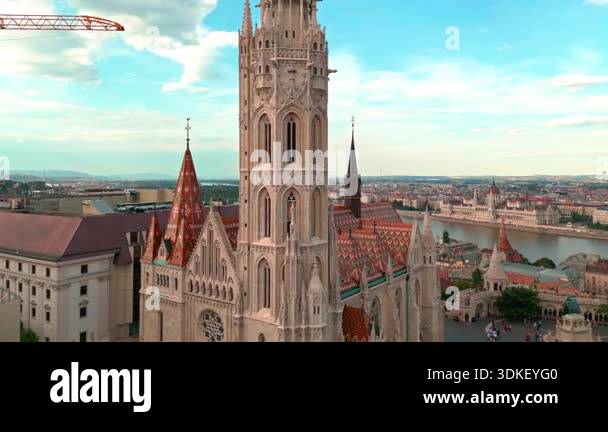 Matthias Church and Fisherman Bastion. Budapest aerial view. Budapest ...