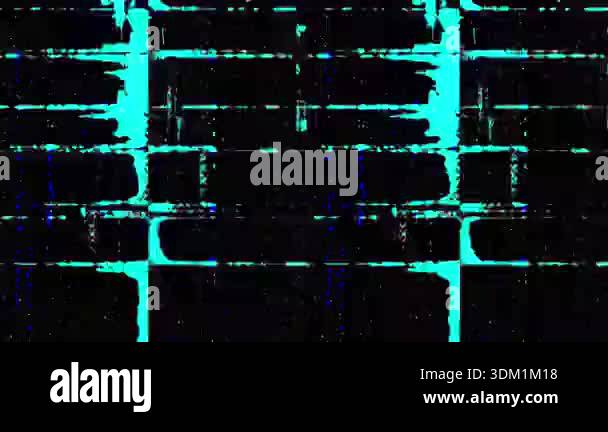 4k glitch crt monitor effect analog tv errors and grunge noise motion ...
