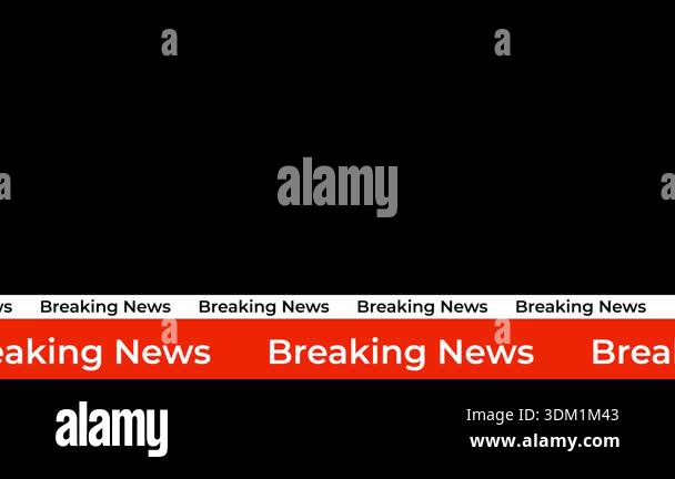 breaking news scrolling text background, news ticker lowerthird for ...