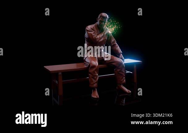 Man sitting glowing light Stock Videos & Footage - HD and 4K Video ...
