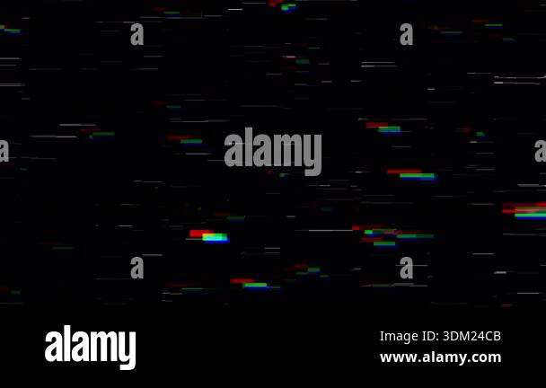 VHS RGB glitch streak animation with chromatic pixel distortion ...