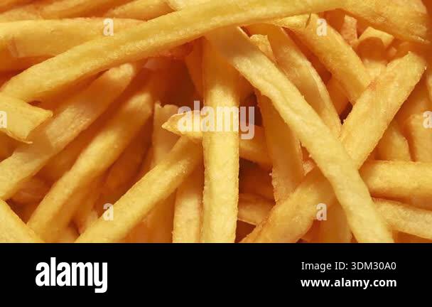 French fries texture. Fast food background. Fried potato Stock Video ...
