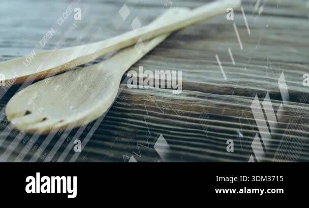 Geometric overlays sliding across wooden spoon and spork, visualizing ...