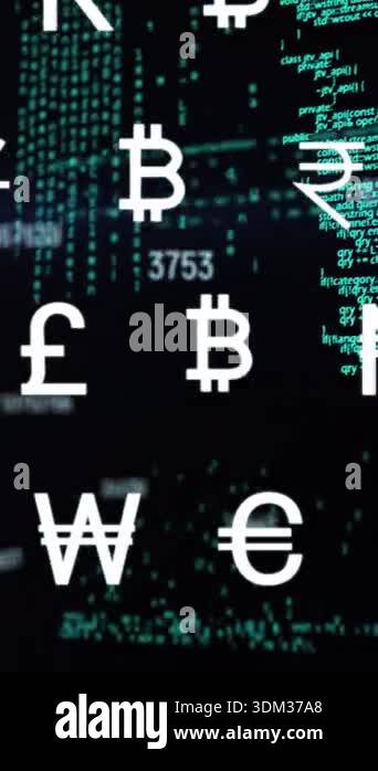 Animation numbers currency symbols over Stock Videos & Footage - HD and ...