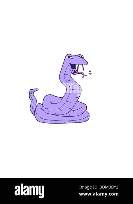 horizontally vibrating animation of snake image Stock Video Footage - Alamy