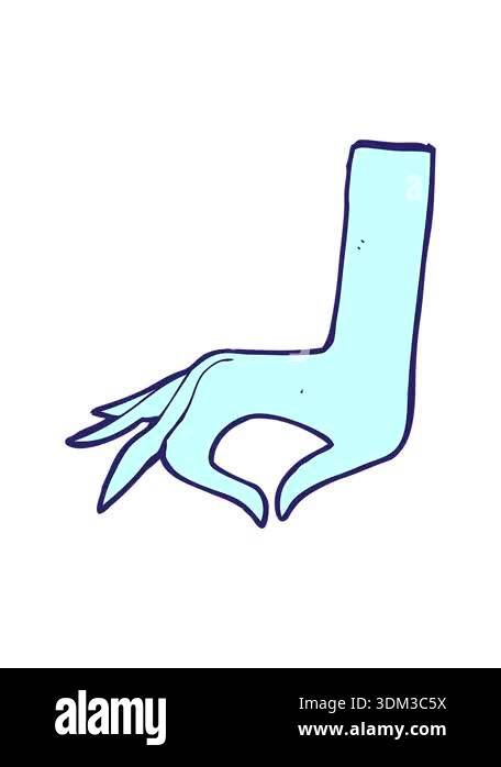 shivering motion animation of a hand symbol Stock Video Footage - Alamy
