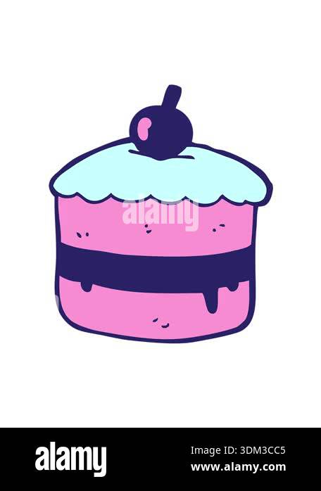vibrating motion animation of cake cartoon Stock Video Footage - Alamy