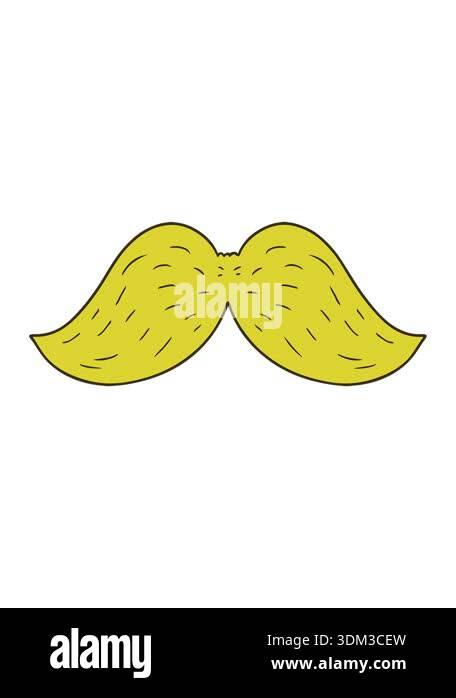 changing color animation of cartoon mustache Stock Video Footage - Alamy
