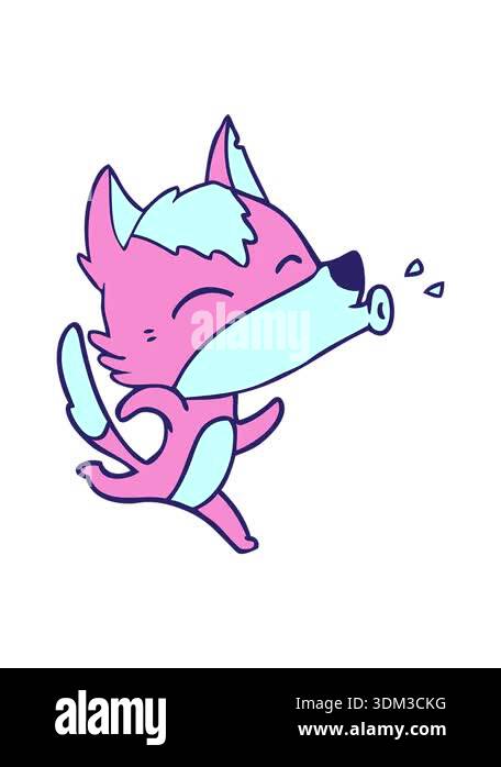 pressure popping animation of fox cartoon character design Stock Video ...