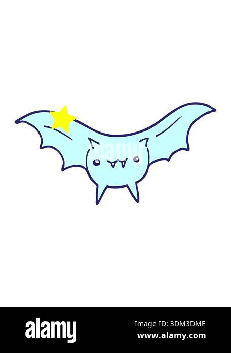 twinkling stars effect animation of cartoon bat Stock Video Footage - Alamy