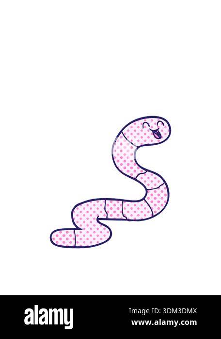 jumping motion animation of worm cartoon element Stock Video Footage ...