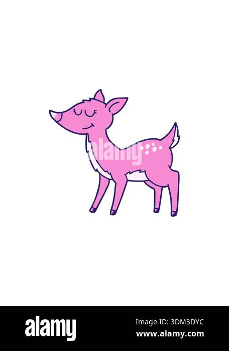 sales flash animation of drawing of a deer Stock Video Footage - Alamy