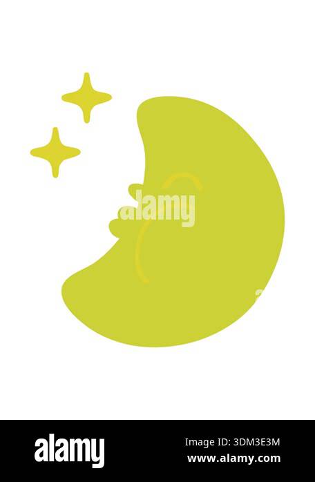 changing color animation of cartoon moon and stars Stock Video Footage ...