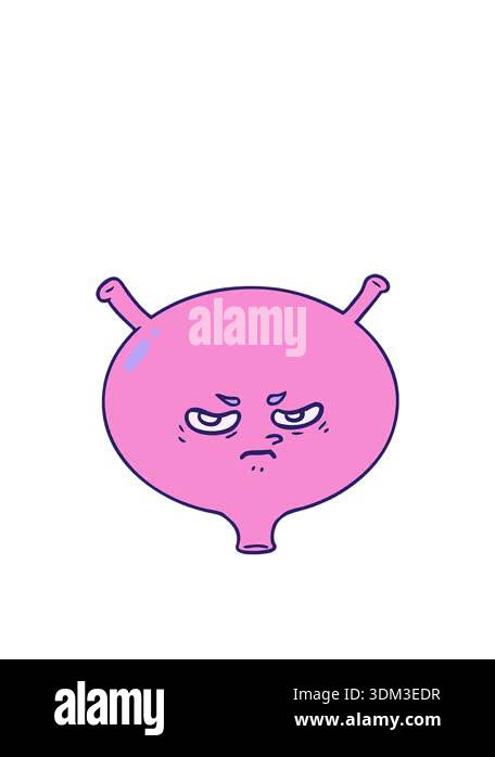 jumping motion animation of cartoon angry bladder Stock Video Footage ...