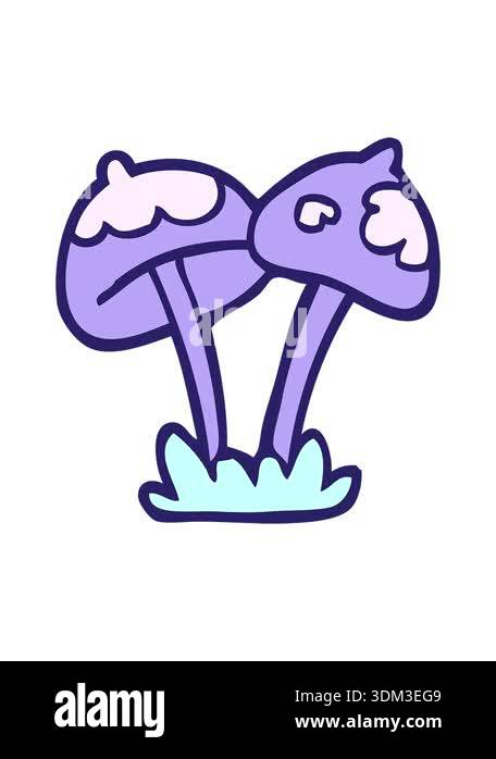 shaking motion animation of mushroom cartoon Stock Video Footage - Alamy