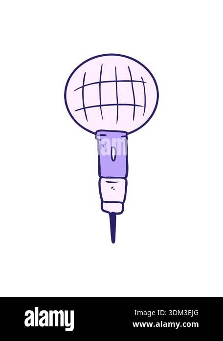 bobbing motion animation of cartoon microphone design Stock Video ...