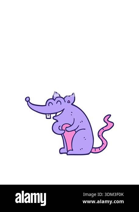jumping motion animation of cartoon rat Stock Video Footage - Alamy
